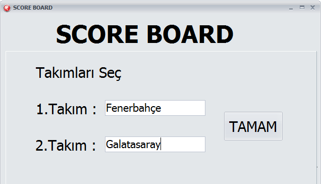 Delphi ile Scoreboard